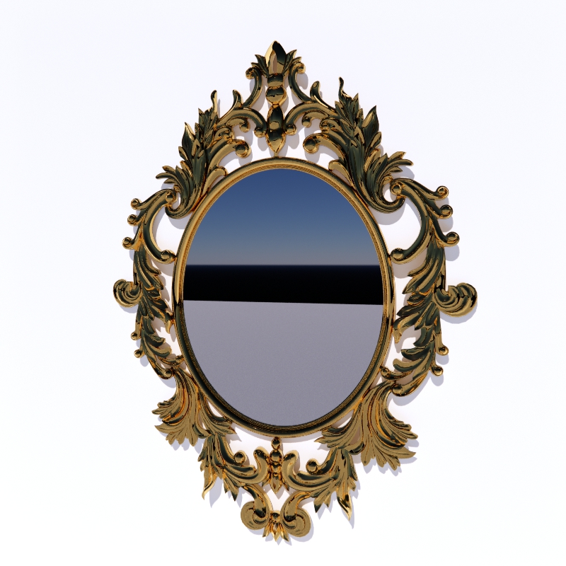 Modern Antique Mirror free 3D model - .gsm .obj .3ds .max #b7413f1f