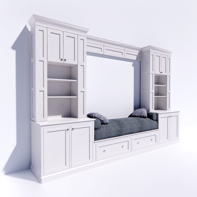 Wardrobe-Bed Set free 3D model - .gsm .obj .3ds .max #de286f62