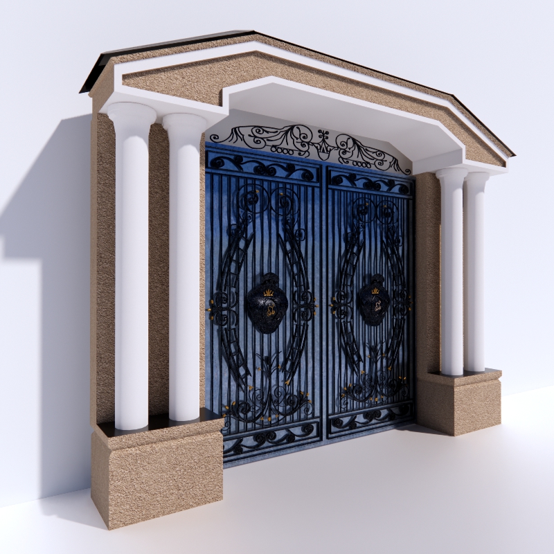 Gates House 01 free 3D model - .gsm .obj .3ds .max #5323b5d0