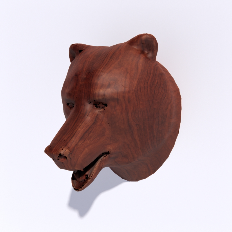 Bear Head Wooden Wall Decor free 3D model - .gsm .obj .3ds .max #6c679bc6