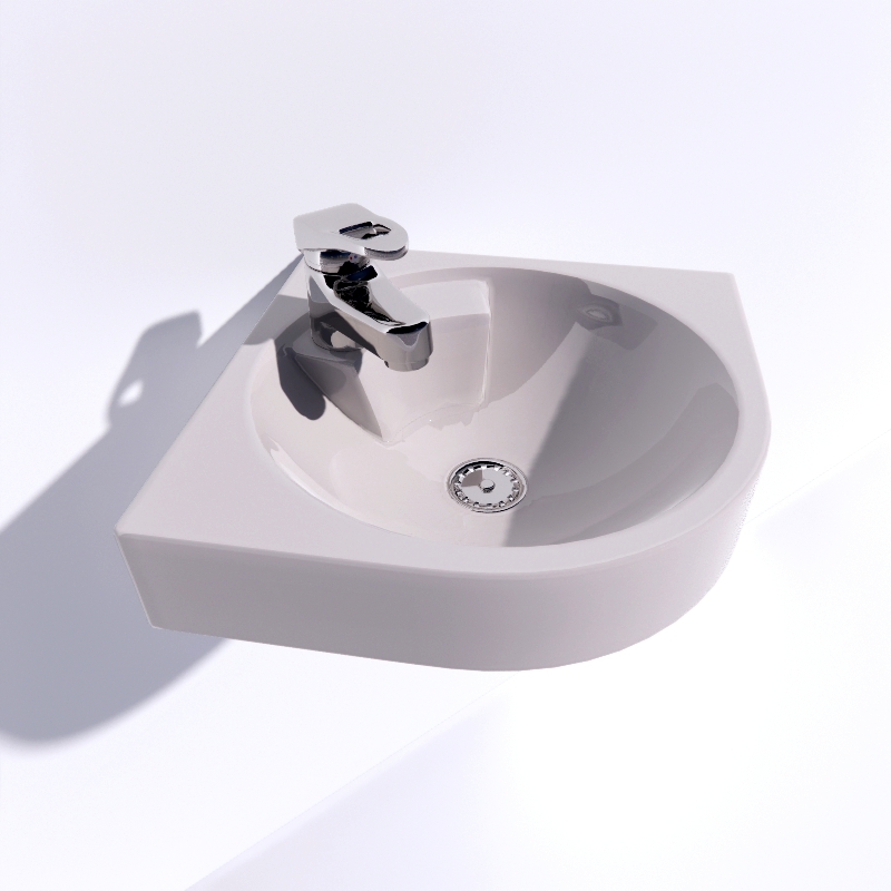 Corner Washbasin Sink free 3D model - .gsm .obj .3ds .max #00f4e604