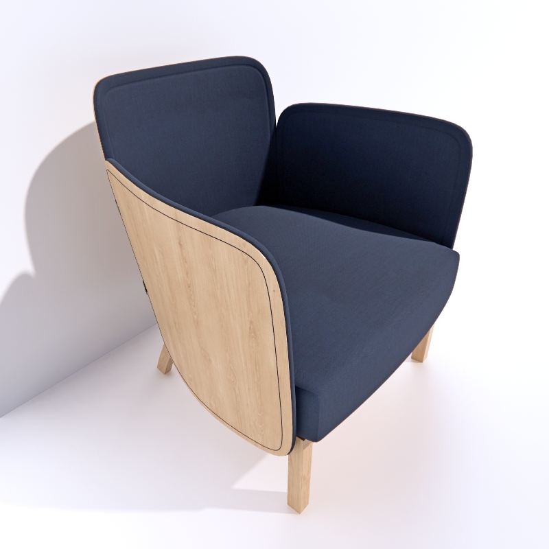 Julius Easy Chair free 3D model - .gsm .obj .3ds .max #8bd78a52