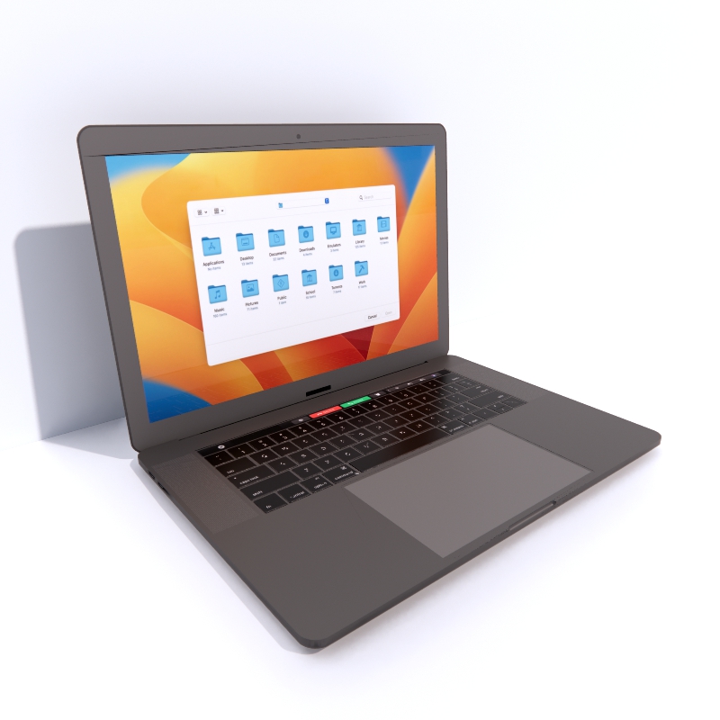 Apple Macbook Pro 15 Notebook free 3D model — Office Equipment ...