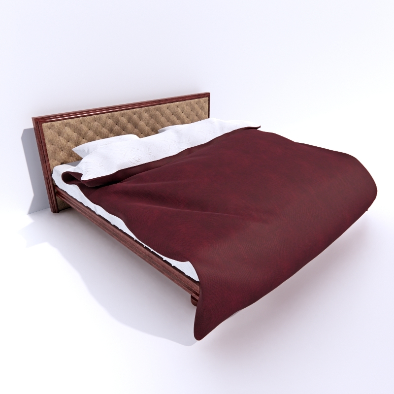 Eclectic Modern Bed free 3D model — Beds, Nightstands, Bedside Tables ...